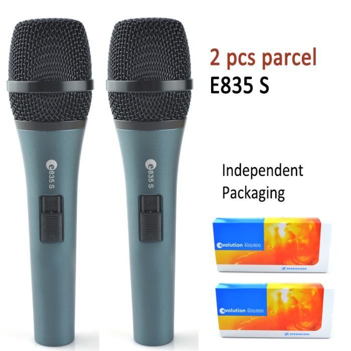 2 pièces e835s Microphone professionnel à condensateur dynamique filaire e835, microphone vocal ...
