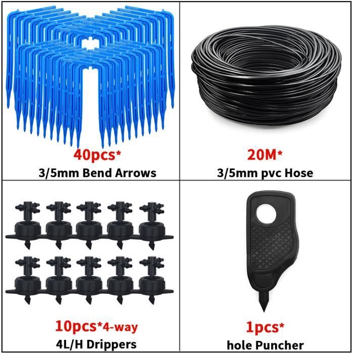 B-4L-4WAY-WUJIE D'irrigation Goutte À Goutte de Serre 4 voies 3-5mm Goutte À Goutte Flèche 2 ...