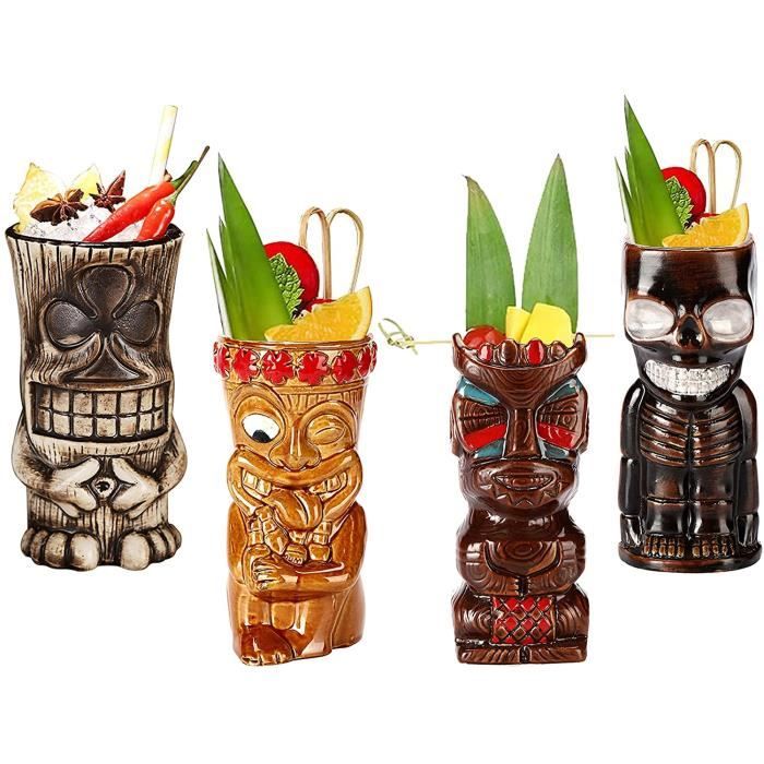 Tiki Set de gobelets en céramique Tiki Tasses à cocktail Tiki Tasses en ...