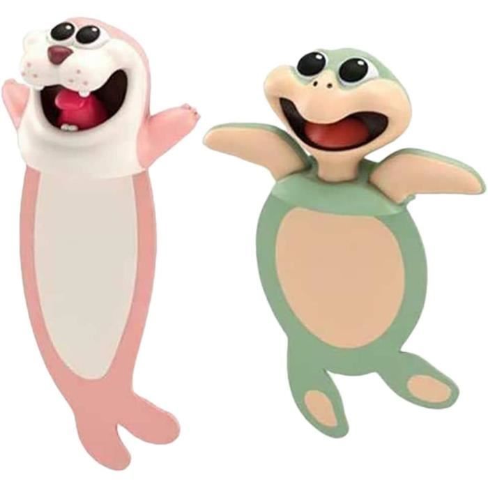 Signet 3D Animaux Joli Marque-Page de Livre Animé pour Enfants Bureau ...