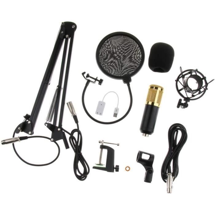Kit microphone à condensateur pour studio d'enregistrement avec filtre ...
