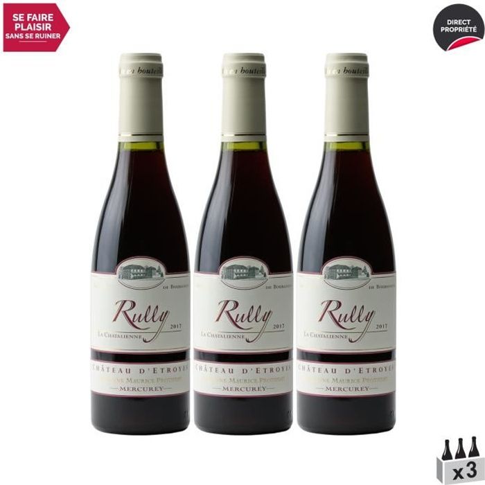 Rully Chatalienne DEMI-BOUTEILLE Rouge 2017 - Lot de 3x37.5cl - Château ...