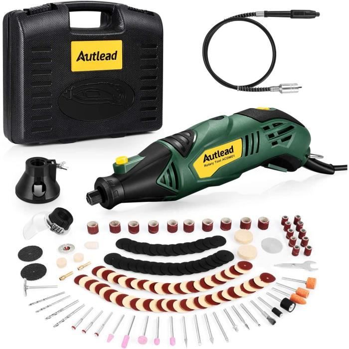 AUTLEAD 170W Kit d'outils rotatifs, 150 Pcs, 6 vitesses réglables ...