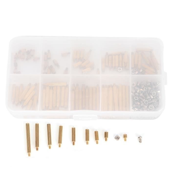Cikonielf Kit d'assortiment d'écrous de vis d'entretoise en laiton Cikonielf Entretoise à une ...