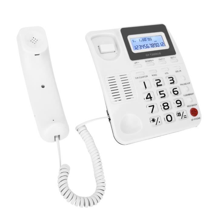 GOTOTOP Appelant téléphonique Téléphone filaire ABS GY T2020CID avec calculateur d'affichage d ...