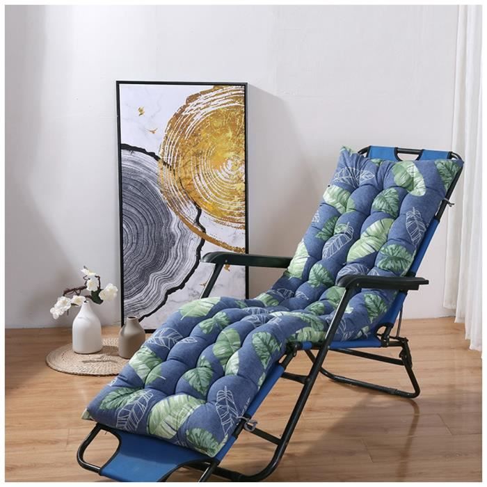 Coussin de Chaise pour Terrasse Relax - HONGBI - 48x158cm - Bleu ...