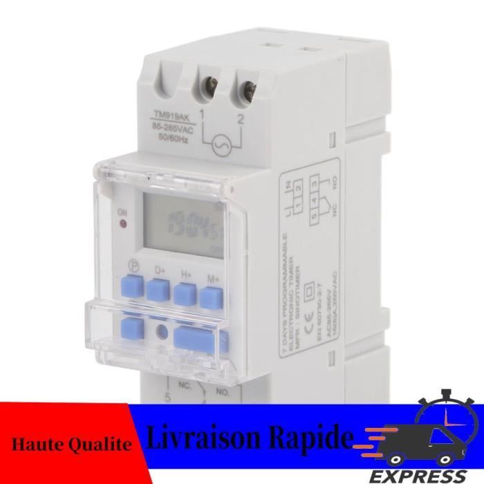 HURRISE Programmateur d'horaires 16A LCD Control Programmable - Cdiscount Bricolage