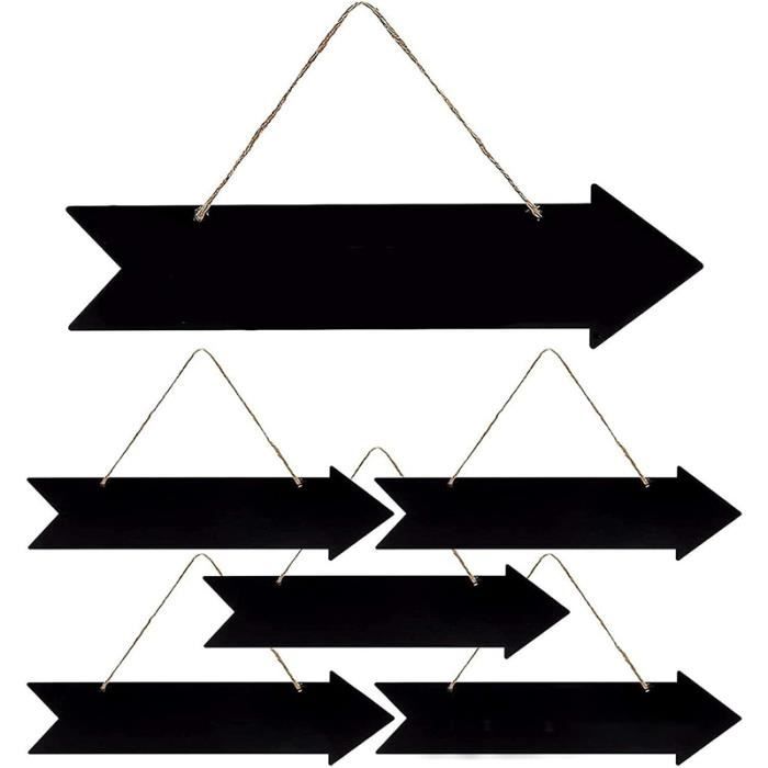 6 Panneaux Flèche Tableau Noir, Panneaux d'Indication de Direction avec ...