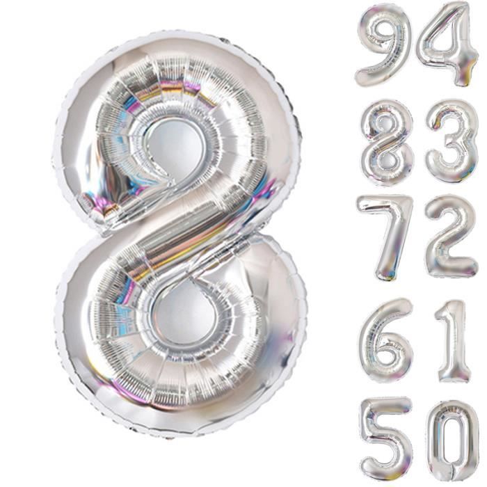 Ballon Decoratif,Ballon Chiffre décoration d'anniversaire,Ballon ...