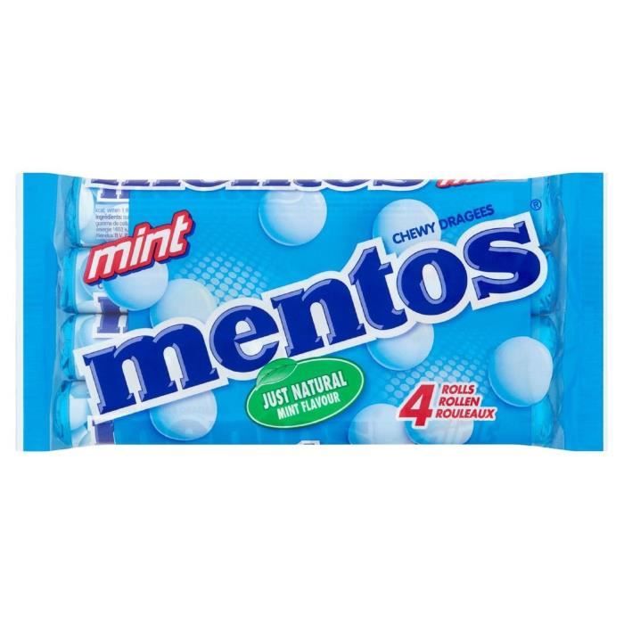 Chewing-gum Mentos menthe x3 rouleaux - 114g - Cdiscount Au quotidien