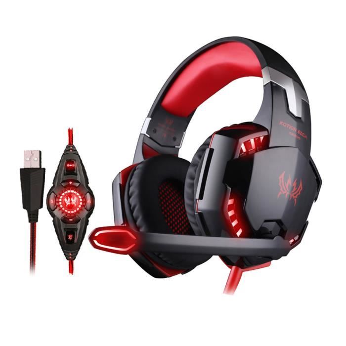 KOTION EACH G2200 USB 7.1 Gaming Casques avec microphone surround ...