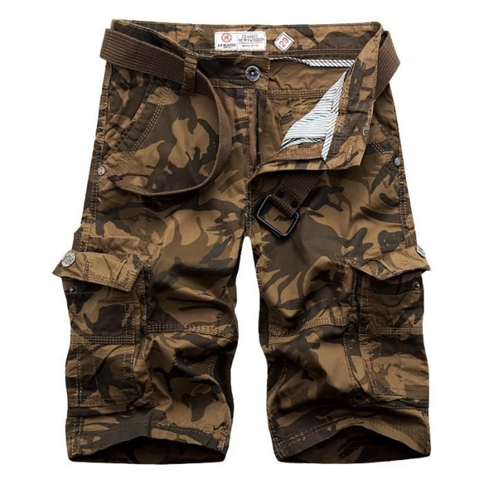 Bermuda Homme baggy Marque luxe Short Bermuda Hommes-camouflage kaki ...