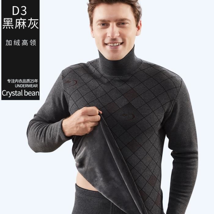 Ensemble de lingerie - Homme - 2 pièces - Coton épais - Velours ...