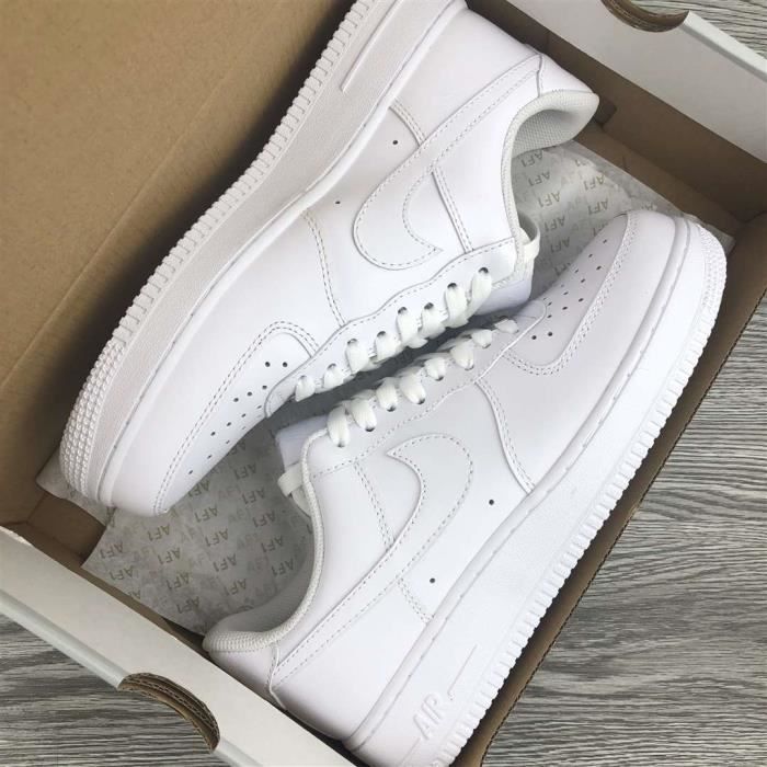 BASKETS x Airs-ForceX 1 07 Low White AF1 315122-111 Homme Femme Sz-36 ...