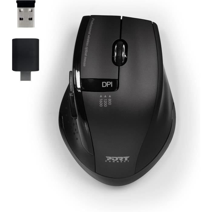 Port Connect Souris Sans Fil Wireless 2.4 Ghz Silencieuse Usb-C Et Usb ...
