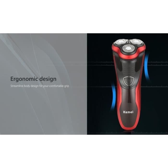 Hengxin-kamei km - 9013 flottant shaver triple lame humide sèche ...