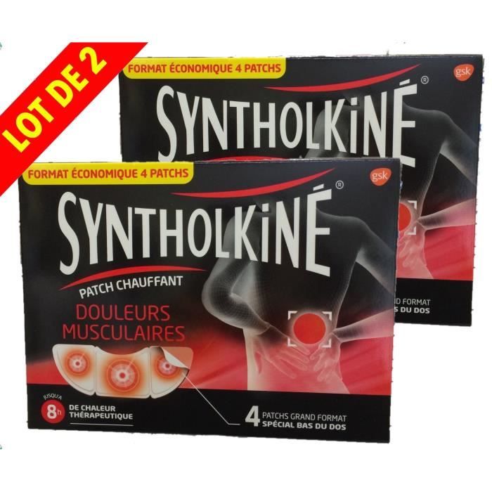 SyntholKiné Patch Chauffant Grand Format Spécial Dos - Lot de 2 Boîtes ...