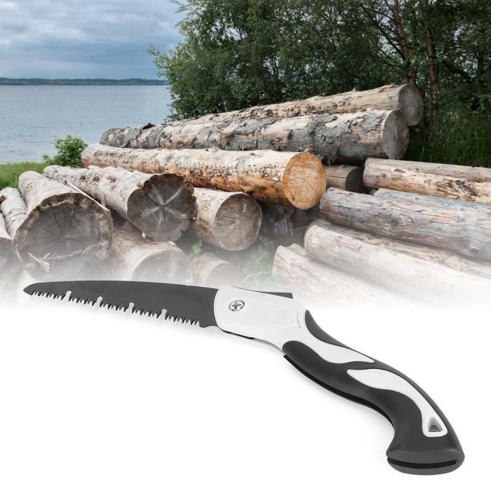Tbest Scie de jardin Scie en acier SK5 Lame de Scie Pliante Outils de Coupe à Main Travail du ...
