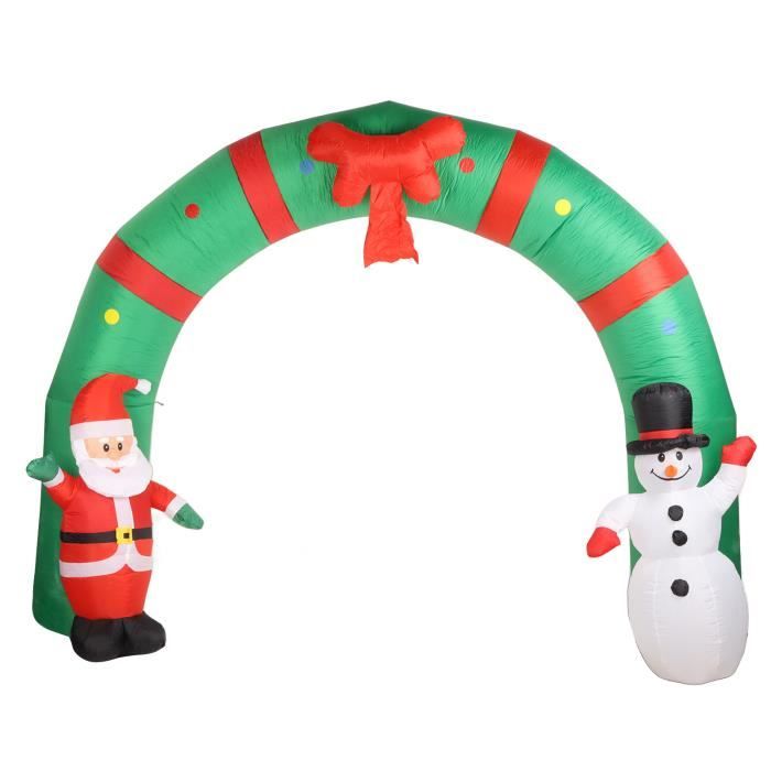 TMISHION Arche de Noël Arche gonflable de Noël éclairée par LED avec le ...