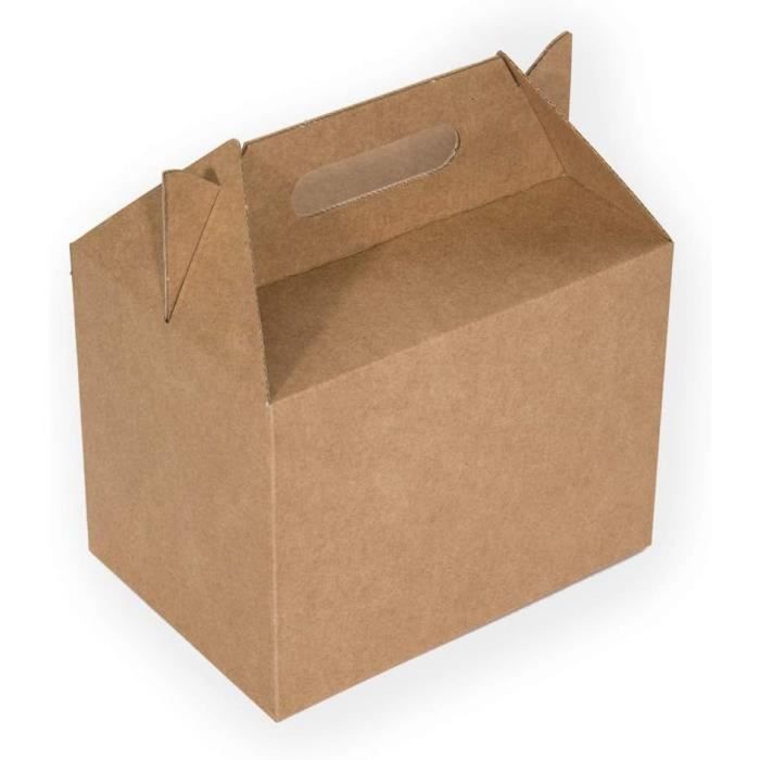 Only Boxes, Boîte De Pique-Nique Maxi En Carton Kraft, 10 Pièces ...