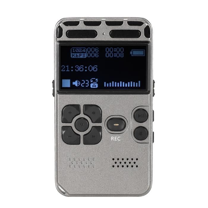 VBESTLIFE Noise Reduction Voice Recorder 3.7V 8G 2.0in Couleur LCD ...