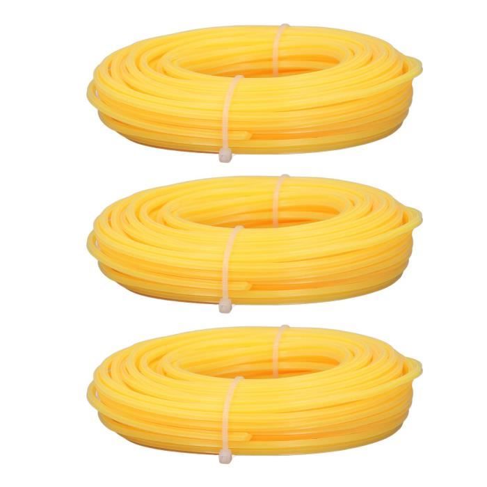 Fil de coupe pour tondeuse à gazon - VGEBY - 3mm x 15m - Forme d'étoile - Nylon résistant ...