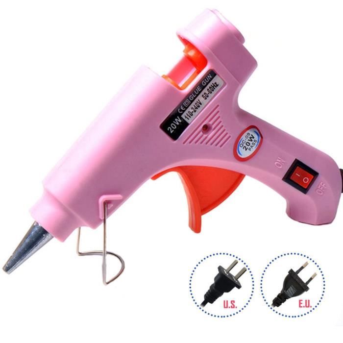 Thermomètre numérique,Pink glue gun-20W-EU--Mini pistolet à colle ...