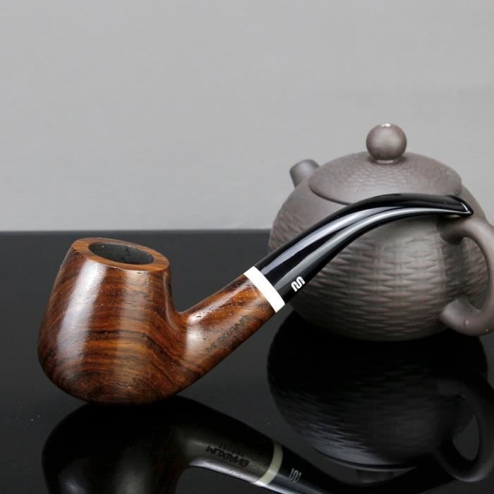 CENDRIER,MX-024--Pipe à fumée en bois'ébène avec filtre de 9mm, qualité ...