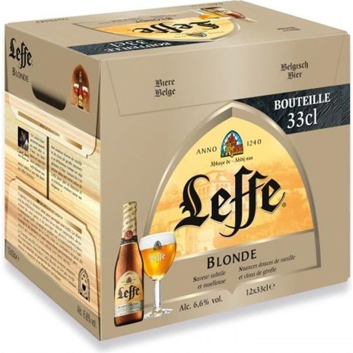 Leffe Bière Blonde - Pack de 12 x 33cl - La cave Cdiscount