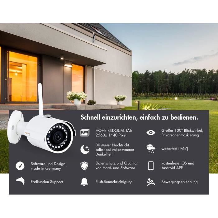 4Mp Caméra Ip Wlan Le202, Caméra De Surveillance Pour L'Extérieur ...