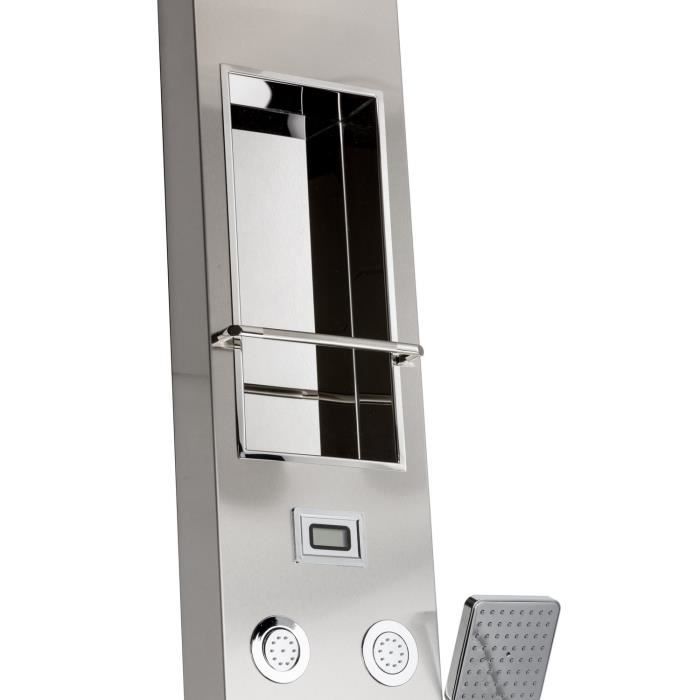 Colonne de Douche Hydromassante en Acier Inox Brossé Mod. City Plus ...