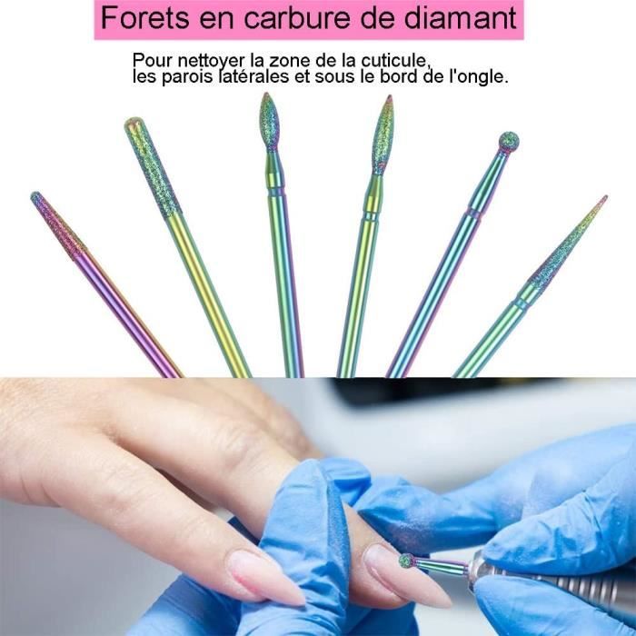 Ehskzjh Embout Ponceuse Ongles, 14Pcs Céramique Ensemble Foret À Ongles ...