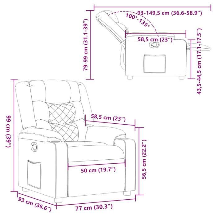 HSF"TOP Fauteuil releveur, Fauteuil inclinable - Chiase-Canapé,Fauteuil ...