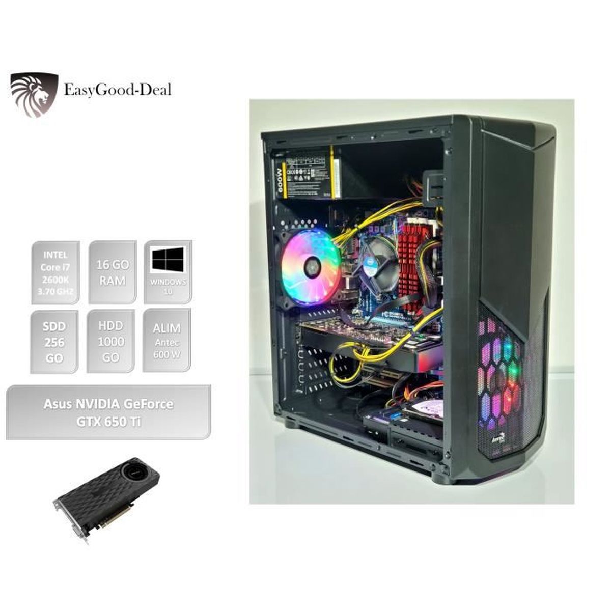PC TOUR GAMER INTEL CORE I7 3.7 GHZ 16 Go RAM 256 GO SSD + 1000 GO HDD ...