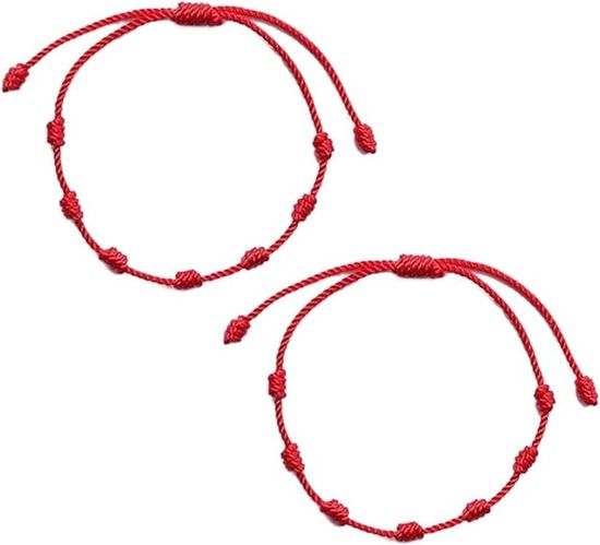 2Pcs Bracelet Kabbalah En Fil Rouge Amulette Protection Mauvais Œil ...