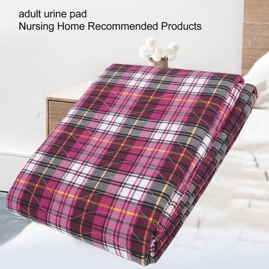 Coussin de lit d'incontinence lavable et réutilisable à carreaux ...
