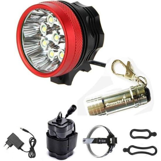 Lampe Velo Led Puissantes, Eclairage Vtt Phare Vélo Rechargeable ...