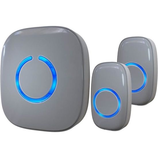 Sonnette Sans Fil Pour La Maison \U2013 2 Sonneries À Bouton-Poussoir ...