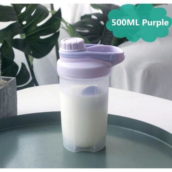 GOURDE - BIDON,500ML Purple--500-700 ML haute qualité Drinkware Sport étanche protéine Shaker ...