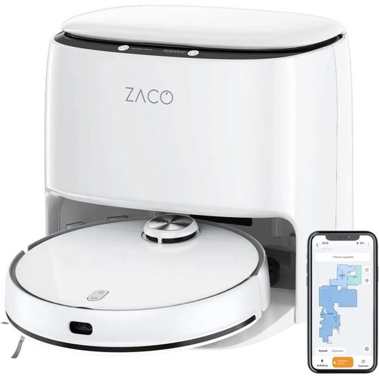 ZACO M1S Robot aspirateur Laveur avec Station de Nettoyage Automatique ...