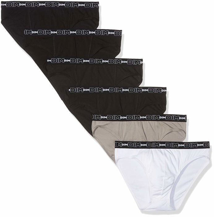 Slip Homme - Dim - 6595-5ZC - Coton Stretch - Confort - Lot de 6 ...