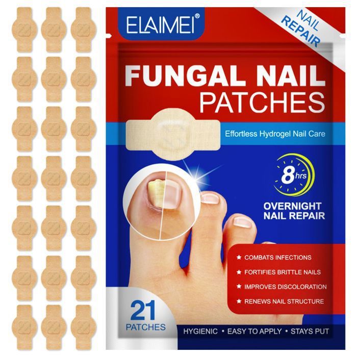 Fungal nail patches, 21 x toe nail repair patches, toe nail corrector ...