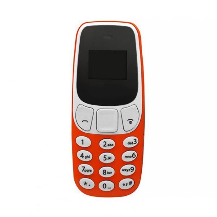 Orange-Mini Téléphone Portable BM10 Débloqué avec Carte SIM, Lecteur ...