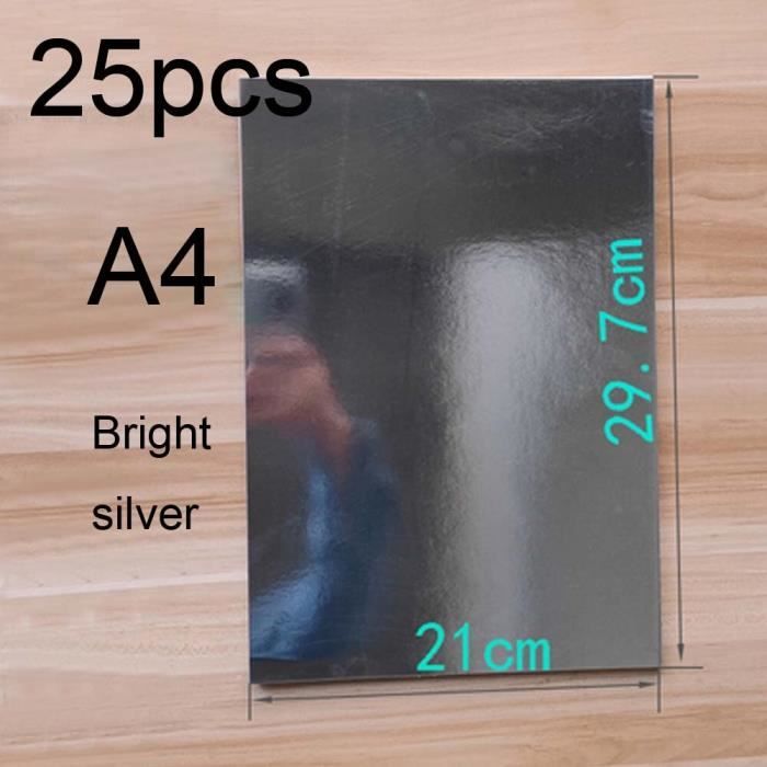 25-A4 argent brillant-Réflecteur pliant en carton pour arrière-plan de ...