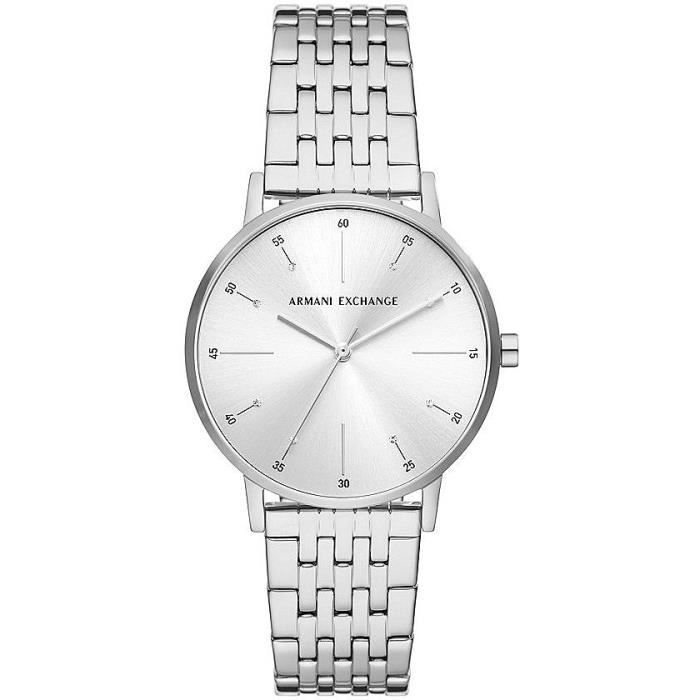 Montre Femme ARMANI EXCHANGE AX5578 Argente Acier Inoxydable Etancheite 3 ATM