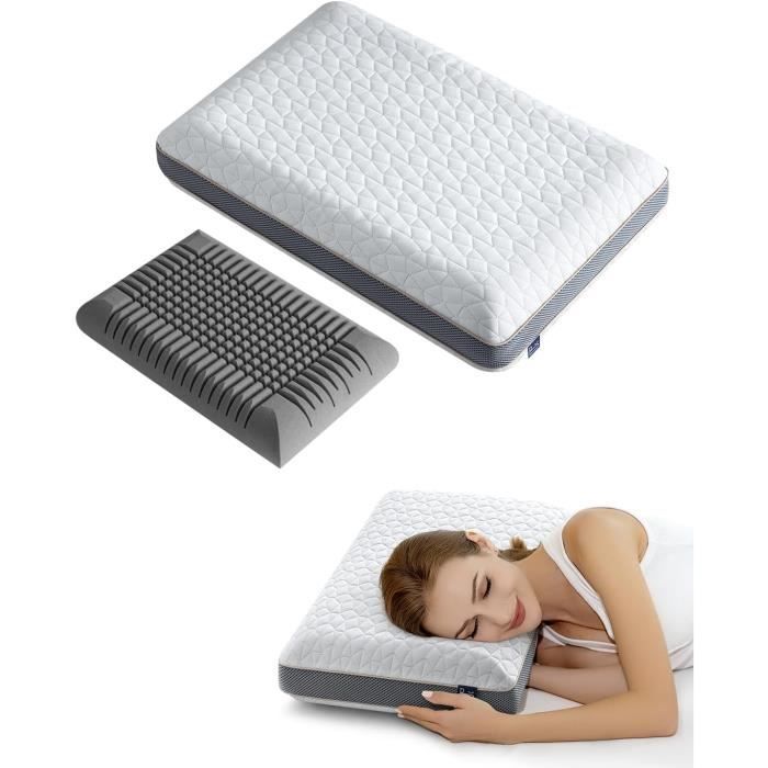 Oreiller Ergonomique Cervical, Oreiller Memoire Forme Bambou ...
