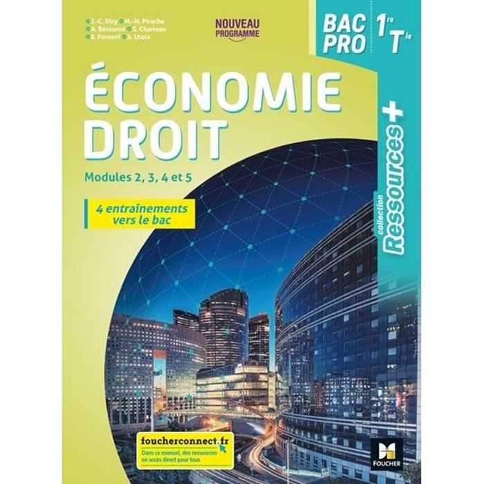 Economie Droit 1re Tle Bac Pro. Manuel de l'élève, Edition 2020 - Cdiscount Librairie