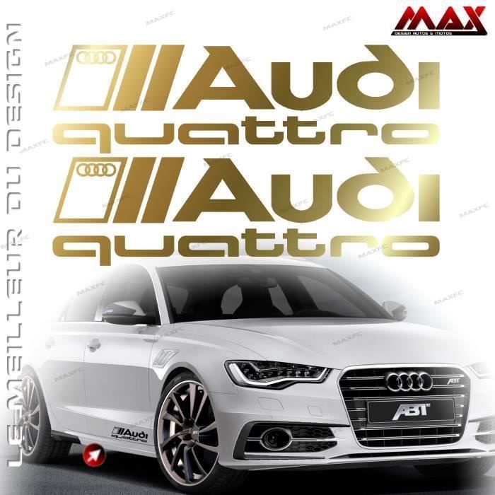 2 Stickers AUDI QUATTRO – OR – 300x89mm A1 A3 A4 A5 A6 Q3 Q5 Q7 A2 Q1 ...