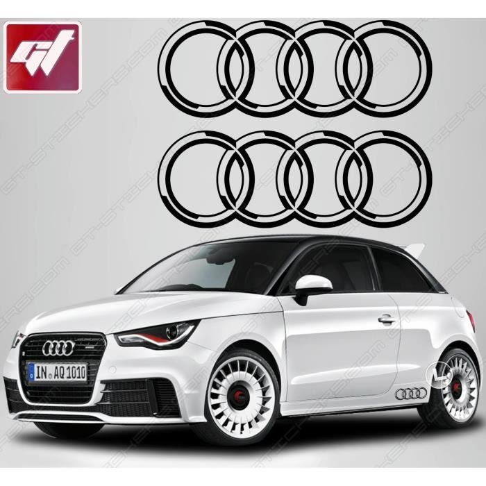 Sticker Autocollant - 2X Logo AUDI Design 3D 280 mm - NOIR - Cdiscount Auto