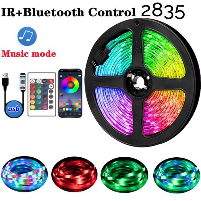 Bande lumineuse LED WS2812B 1M 20M RGB 5050 DC 5V USB Flexible contrôle Bluetooth rétro ...